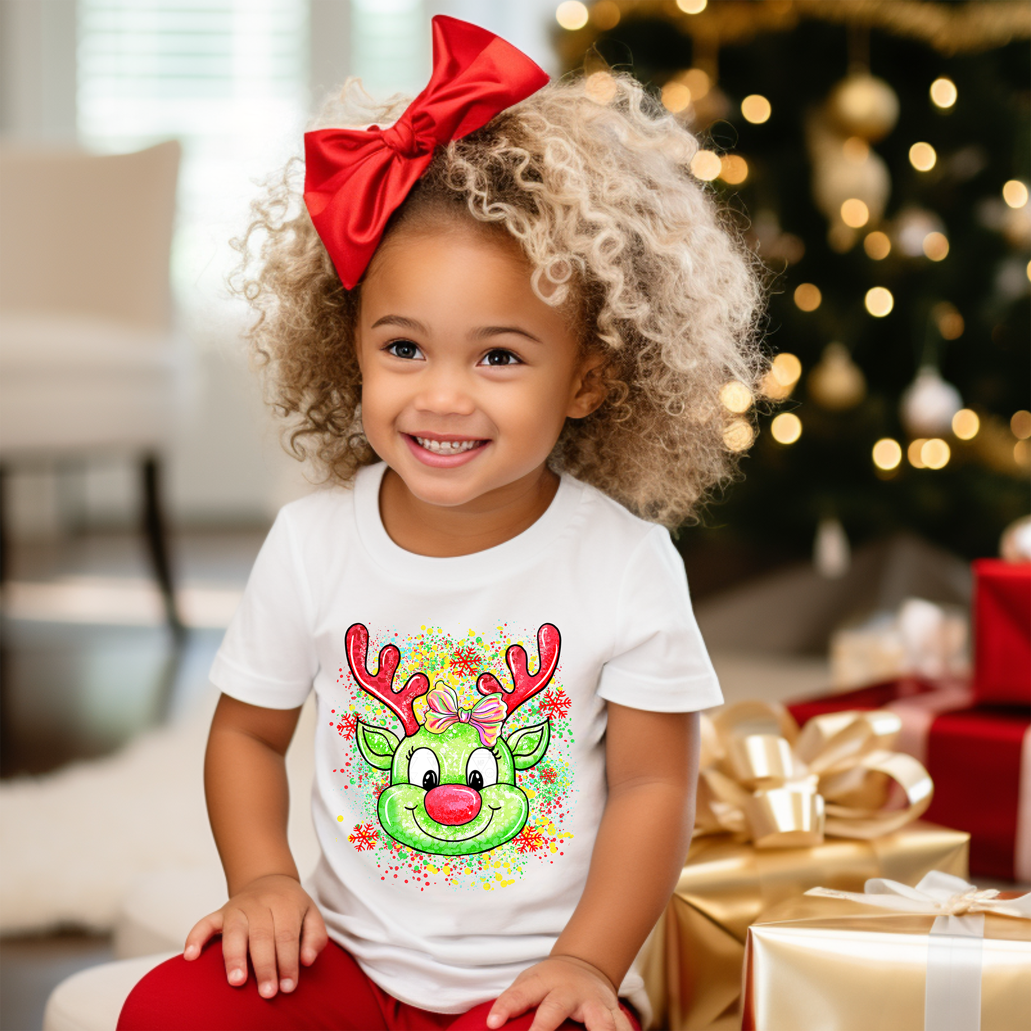 Reindeer Bright Splatter – Mayberry Prints