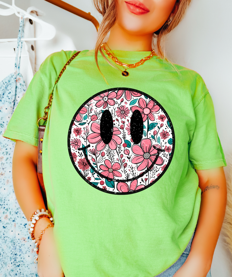 Pink Flower Smiley – Mayberry Prints