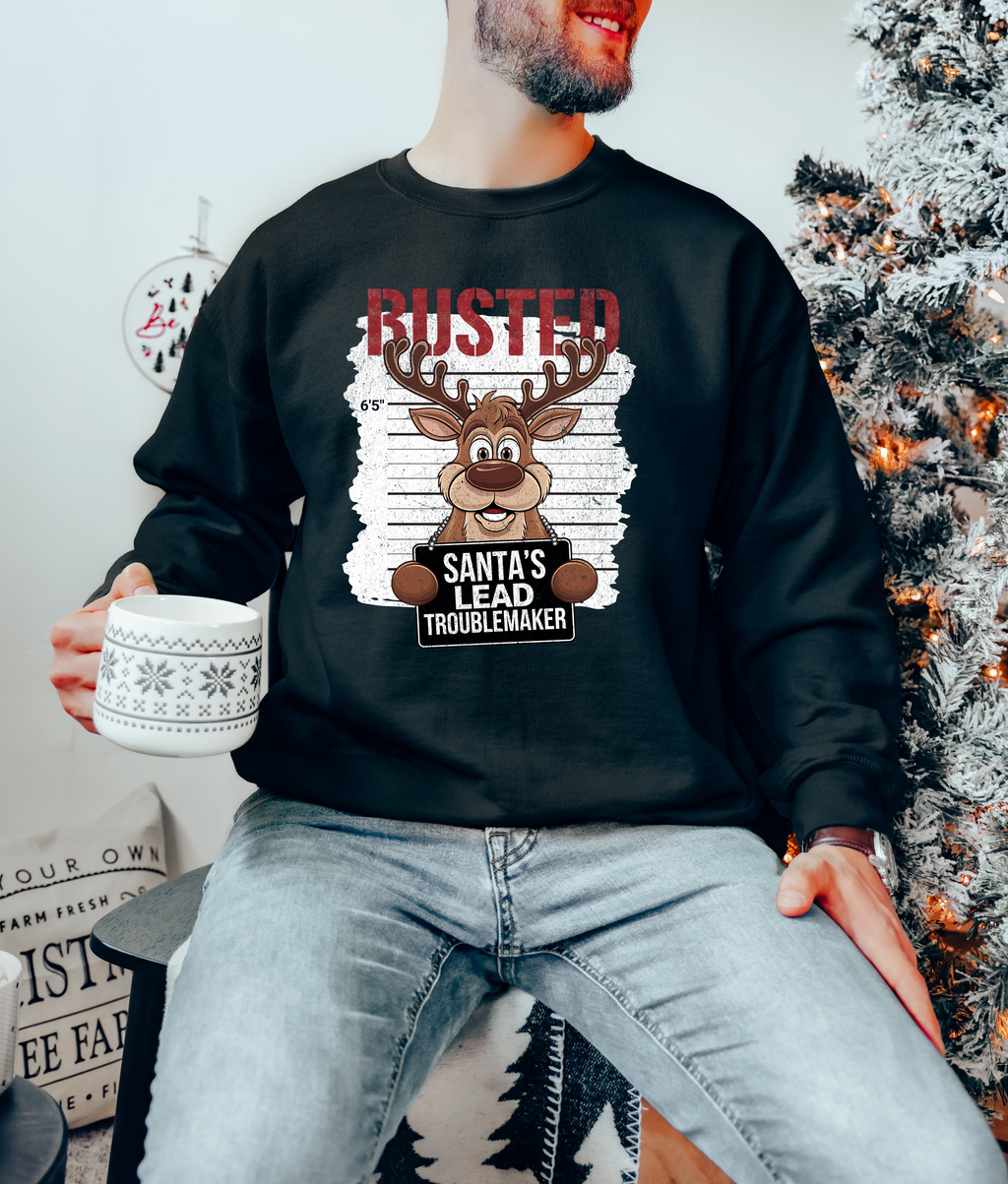 Busted Santa's Lead Trouble Maker – Mayberry Prints