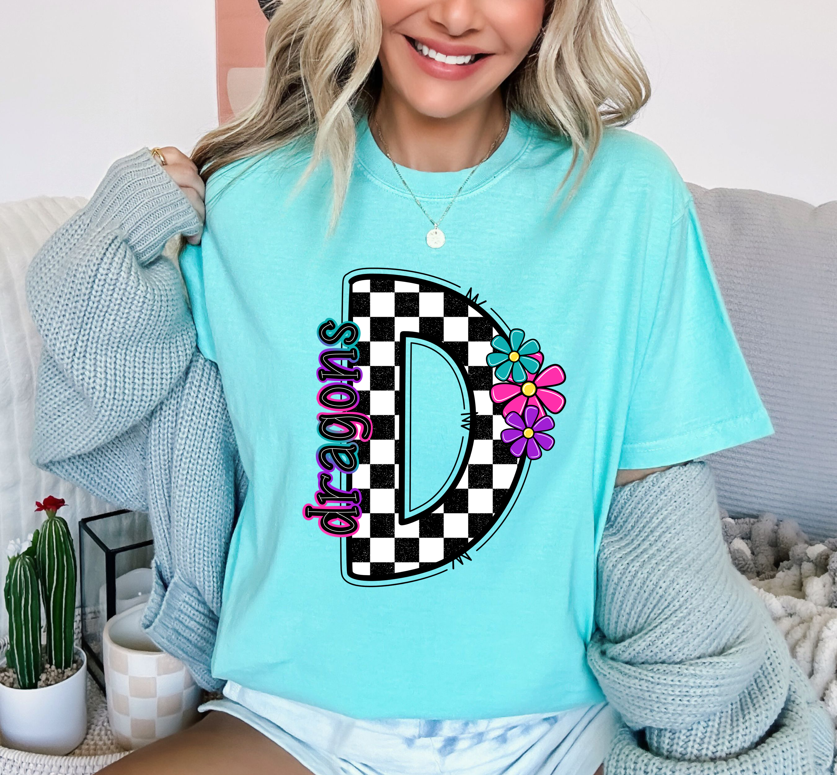 Checkered D Dragons – Mayberry Prints