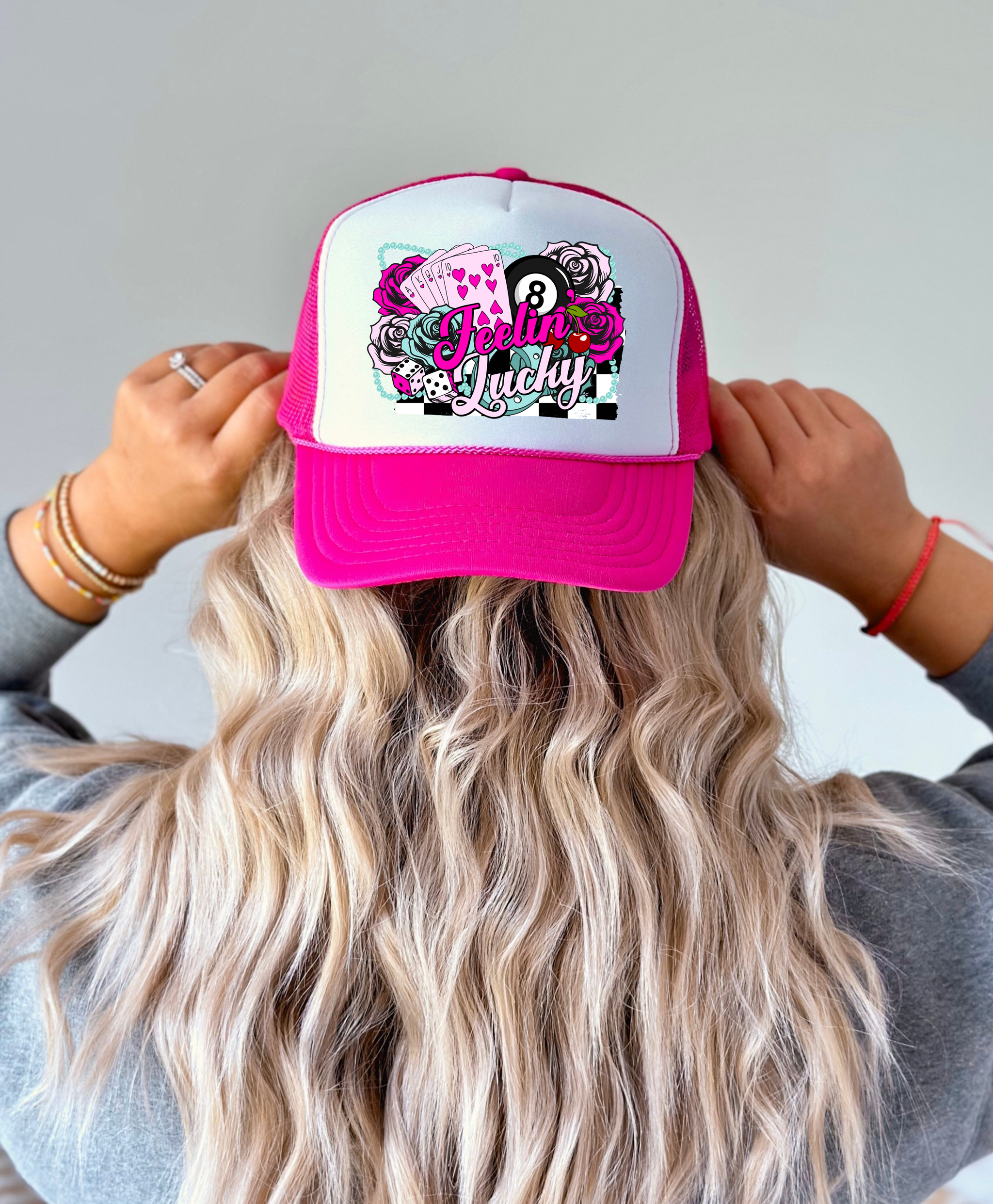 Neon Feelin' Lucky - Trucker Hat Print – Mayberry Prints