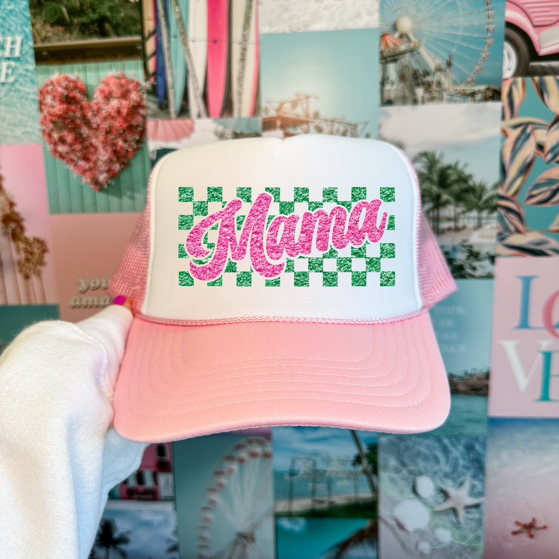 Checkered Mama - Trucker Hat Print – Mayberry Prints